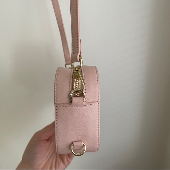 Pop & Suki | Bags | Pop And Suki Pink Camera Bag With Maddie Monogram ...